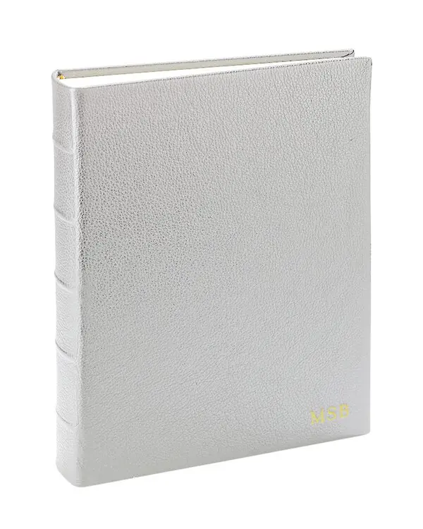 GRAPHIC IMAGE Medium Bound Leather Photo Album - Light Grey