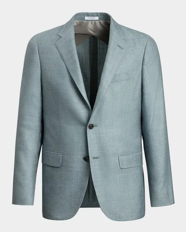 Boglioli Solid Sport Coat - Aqua
