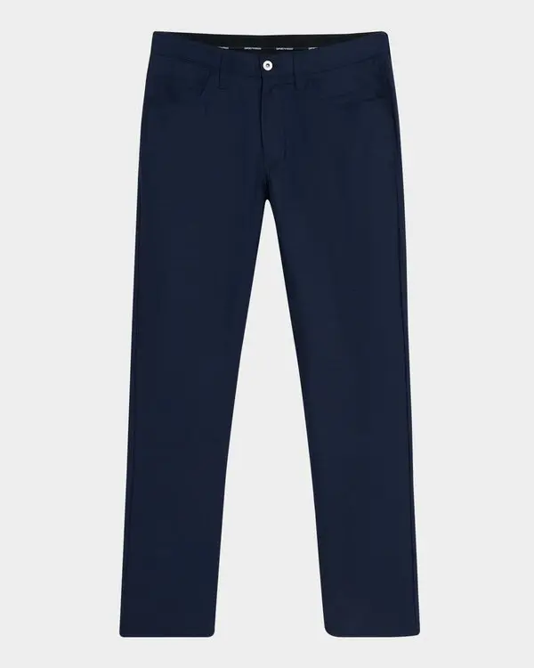 Emporio Armani Textured Wool Pants - Navy