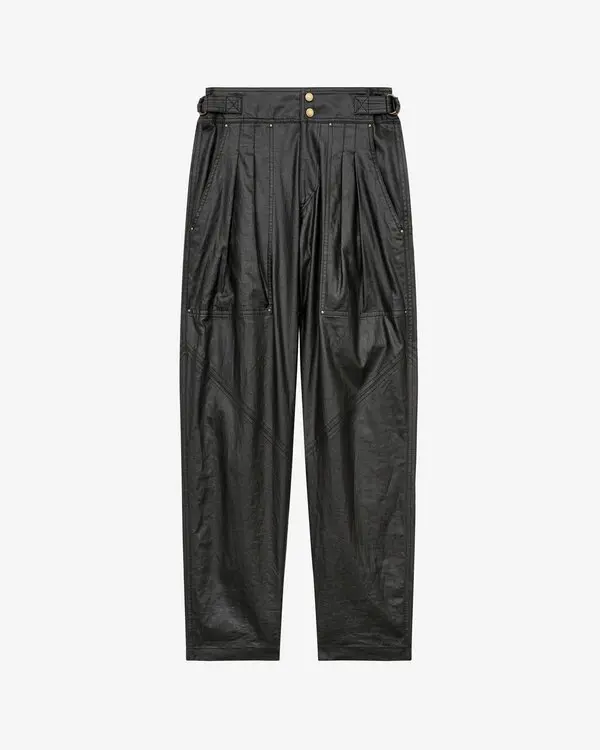 Isabel Marant Fidji Coated Pants - Black