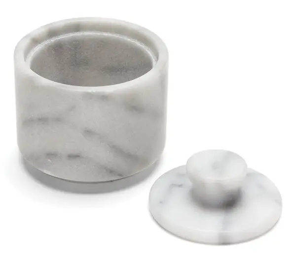 FOX RUN White Marble Salt Cellar