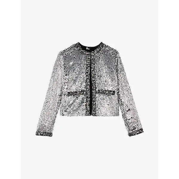 The Kooples Sequin And Pearl-embellished Jacket