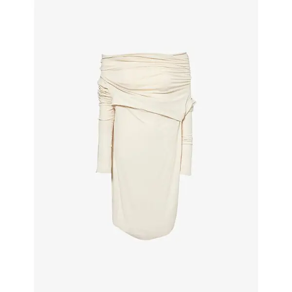 ENTIRE STUDIOS Draped Stretch-cotton Top