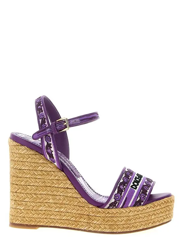 Dolce & Gabbana Maiolica Wedges - Purple