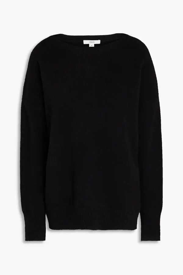 Vince Wool And Cashmere-blend Sweater - Black