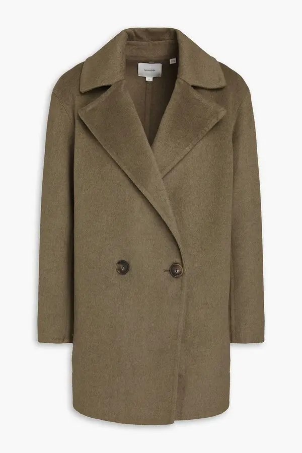 Vince Wool-blend Felt Coat - Army Green