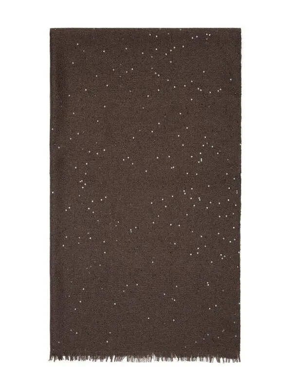 Brunello Cucinelli Sequin-embellished Scarf - Brown