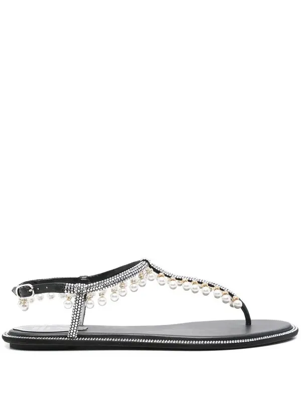 Rene Caovilla Diana Sandals - Black