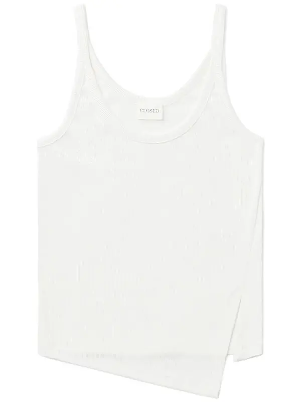 Closed Asymmetric Tank - White