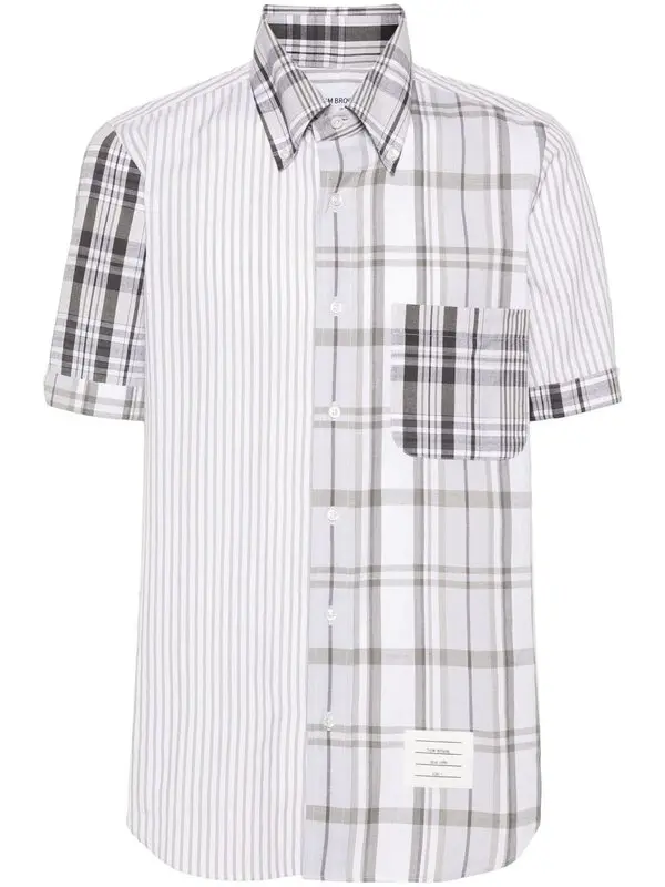 Thom Browne Mix-pattern Cotton Shirt