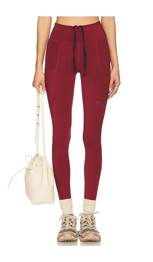 7 DAYS ACTIVE Performance Legging In Burgundy