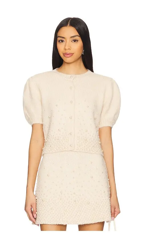 Astr The Label Joly Pearl Embellished Sweater