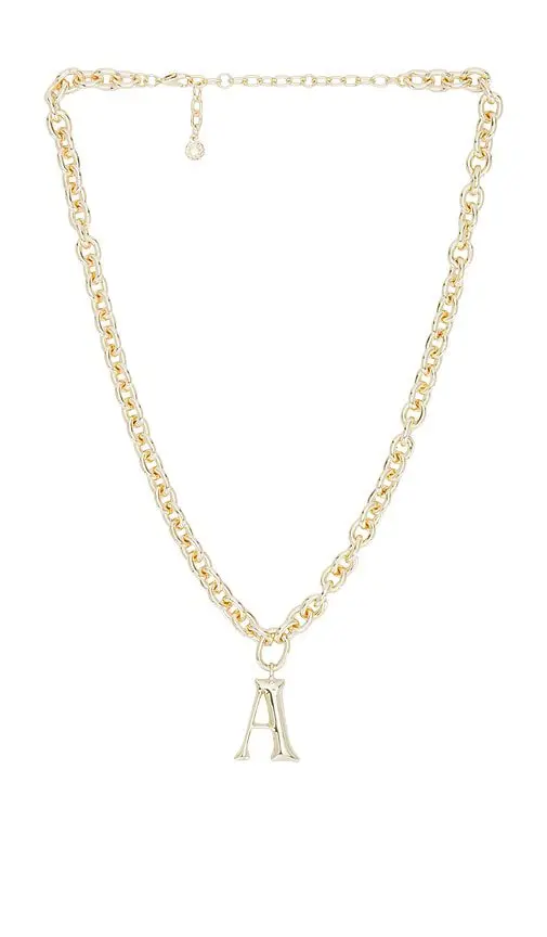 Baublebar Initial Chain Necklace In Metallic Gold Editorialist