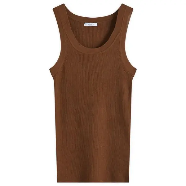 Max Mara Eliadi Wool Tank Top - Tobacco