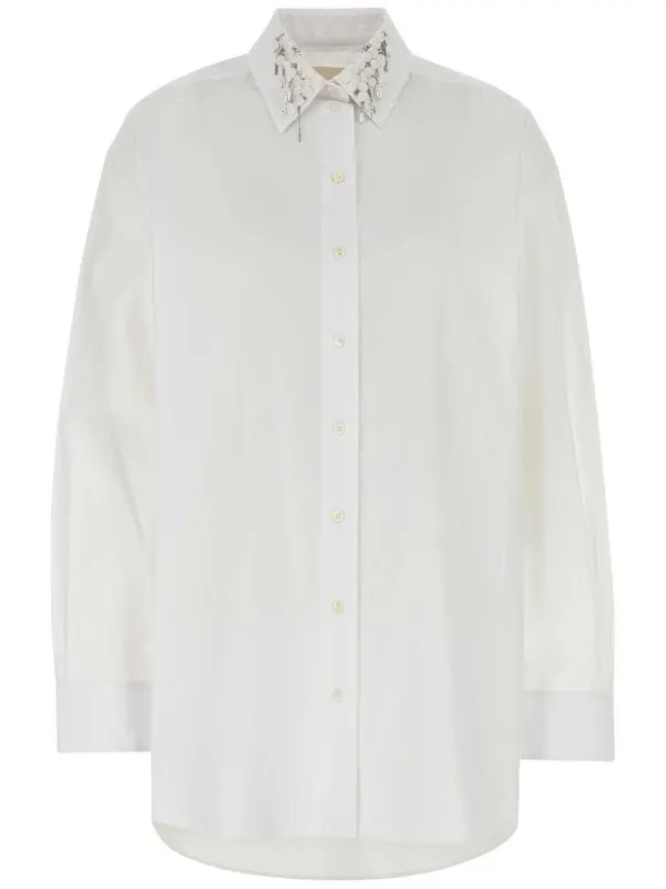 Givenchy Sequin-collar Oversize Shirt