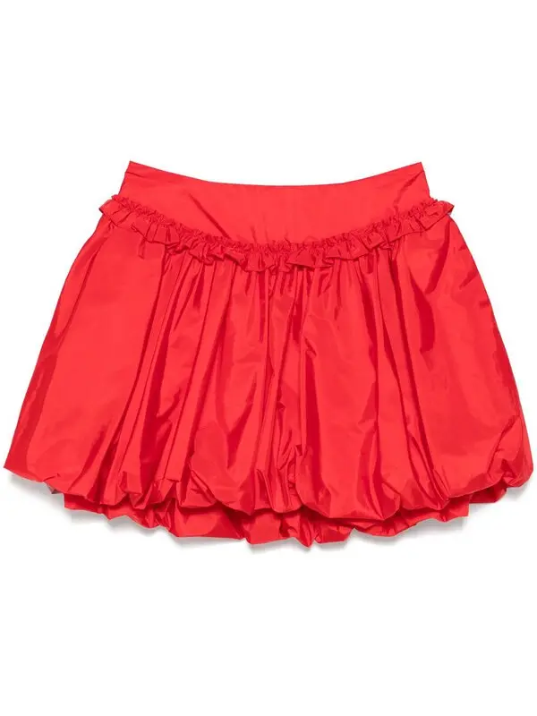 Simone Rocha Gathered Mini Skirt - Red