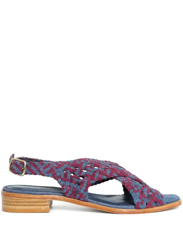 STUDIO CHOFAKIAN Isolde Slingback Sandals - Blue
