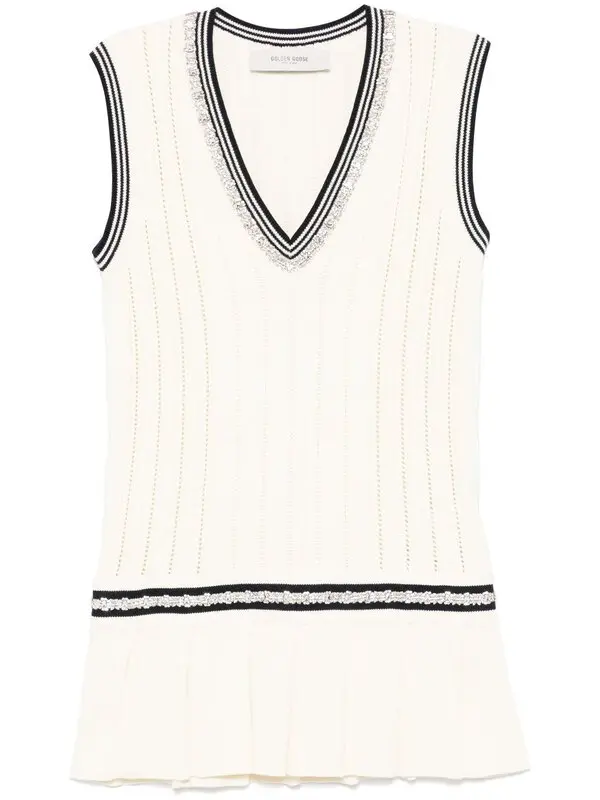 Golden Goose Varsity Marjory Mini Dress - Neutrals