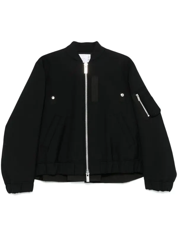 Sacai Invert-pleat Bomber Jacket - Black
