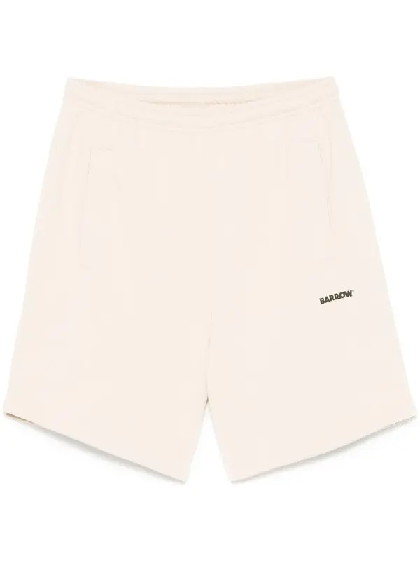 BARROW Logo-print Shorts - Neutrals