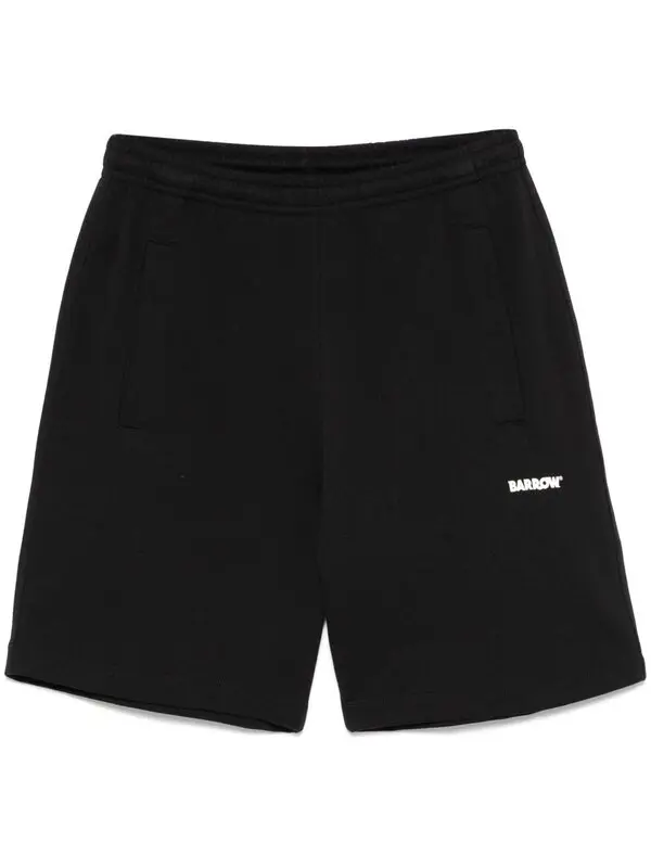 BARROW Logo-print Shorts - Black