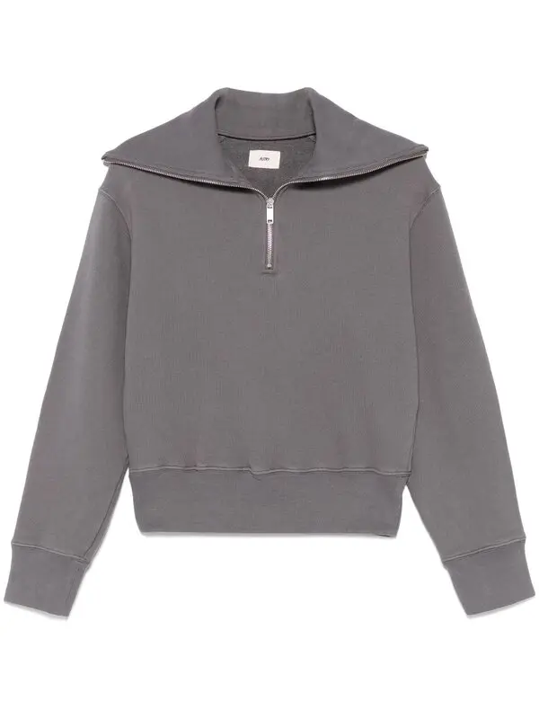 AUTRY Zip-up Sweatshirt - Grey