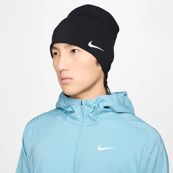 Nike Peak Dri-fit Cuffed Running Beanie - Black