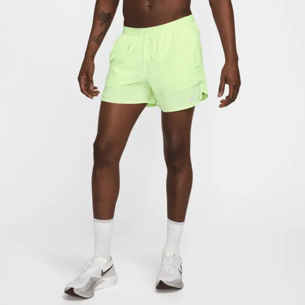 Nike Stride Dri-fit 5" Brief-lined Running Shorts - Yellow