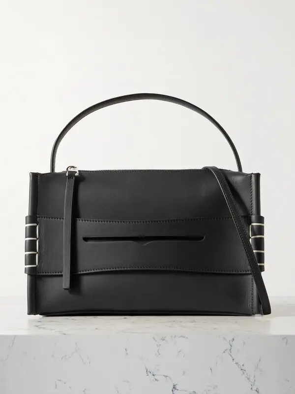 JW Anderson Loafer Leather Shoulder Bag - Black