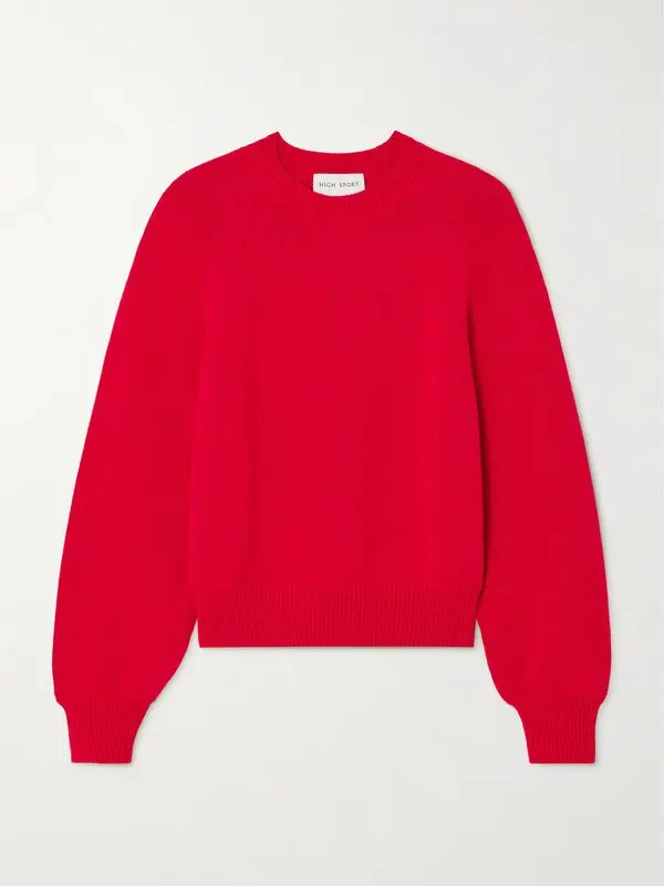 HIGH SPORT Lara Cotton Sweater - Red