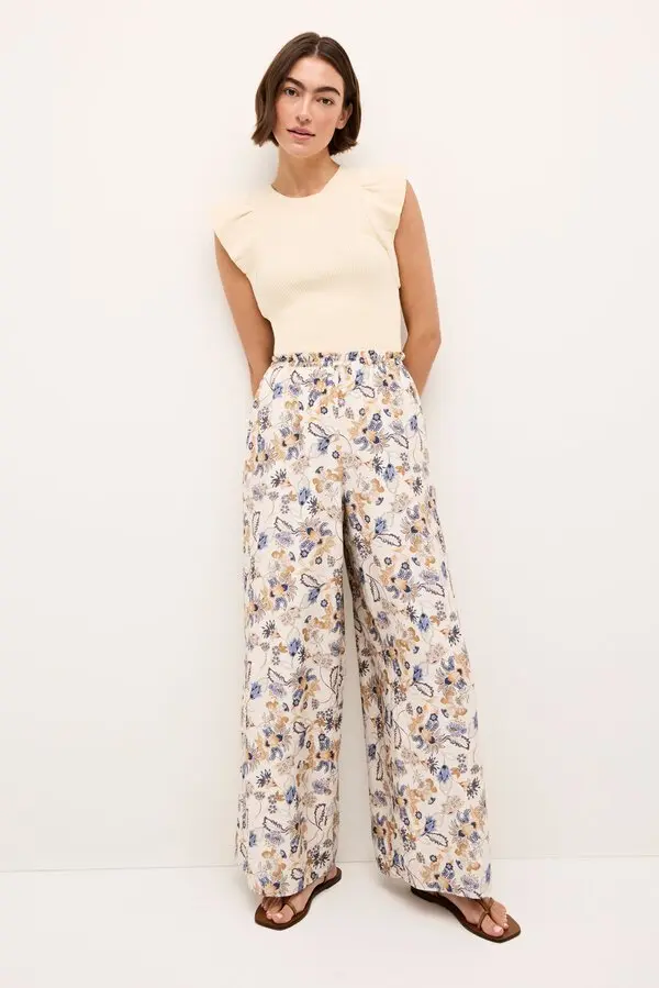 MARIE OLIVER Solange Printed Wide Leg Pant - Crossvine