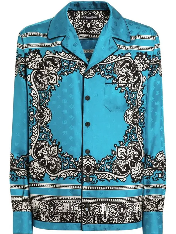 Dolce & Gabbana Bandana-print Shirt - Blue
