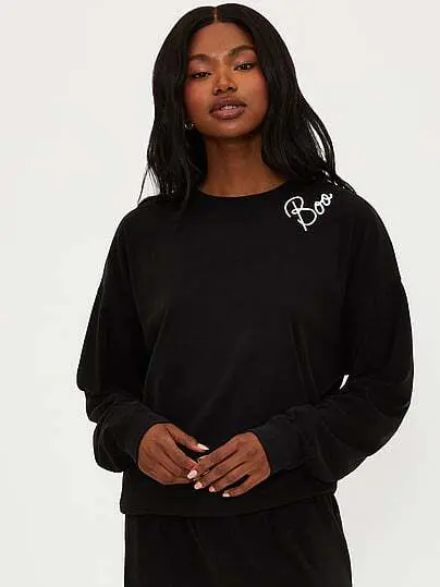 Victoria's Secret Beach Riot Devyn Oversized Sweatshirt - Black