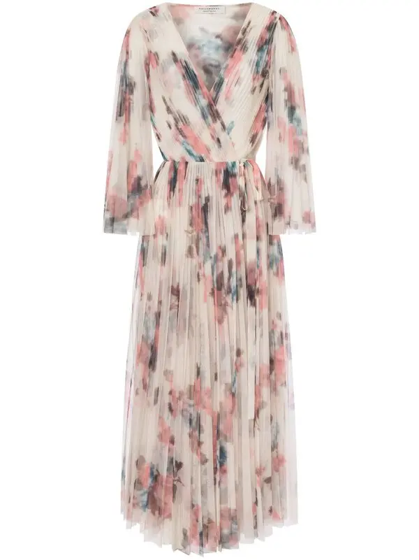 Philosophy Di Lorenzo Serafini Floral-print Maxi Dress - Neutrals