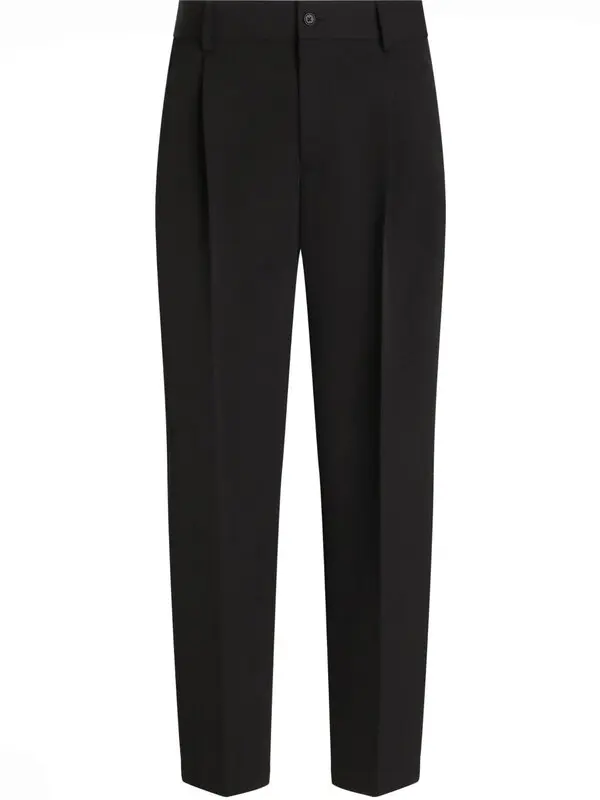 Dolce & Gabbana Pressed-crease Trousers - Black