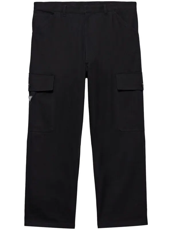 Prada Triangle-logo Trousers - Black