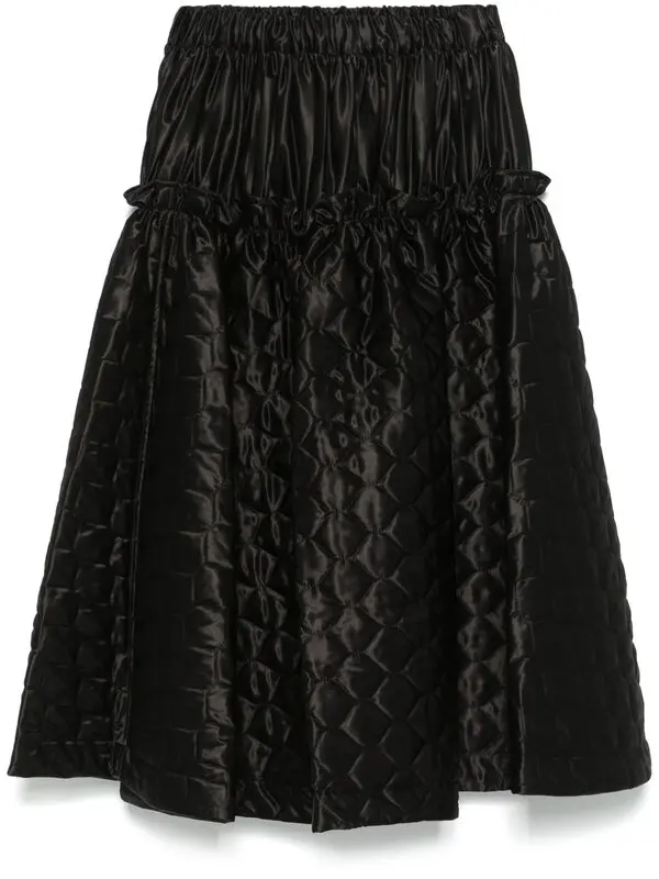 Noir Kei Ninomiya X Comme Des Garcons Satin Skirt In Black - 7