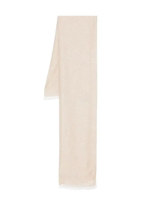 TWINSET Sequinned Scarf - Neutrals