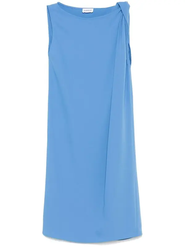 P.a.r.o.s.h Twist-detailing Midi Dress - Blue