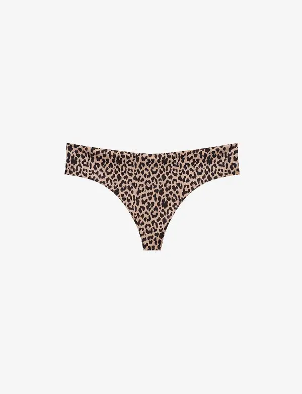 THIRDLOVE Zero Edge™ No-show Thong Panty - Leopard