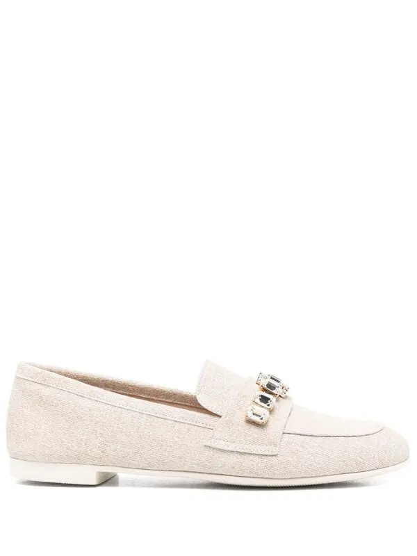 Casadei Crystal-embellished Loafers