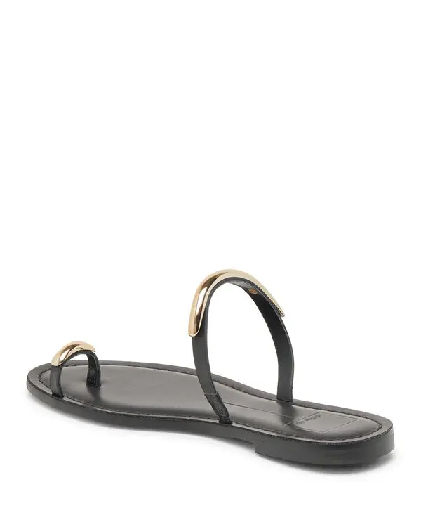 Dolce Vita Wink Flat Sandals - Black Leather