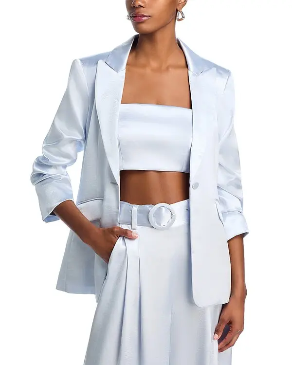 Cinq À Sept Cheyenne Hammered Satin Blazer