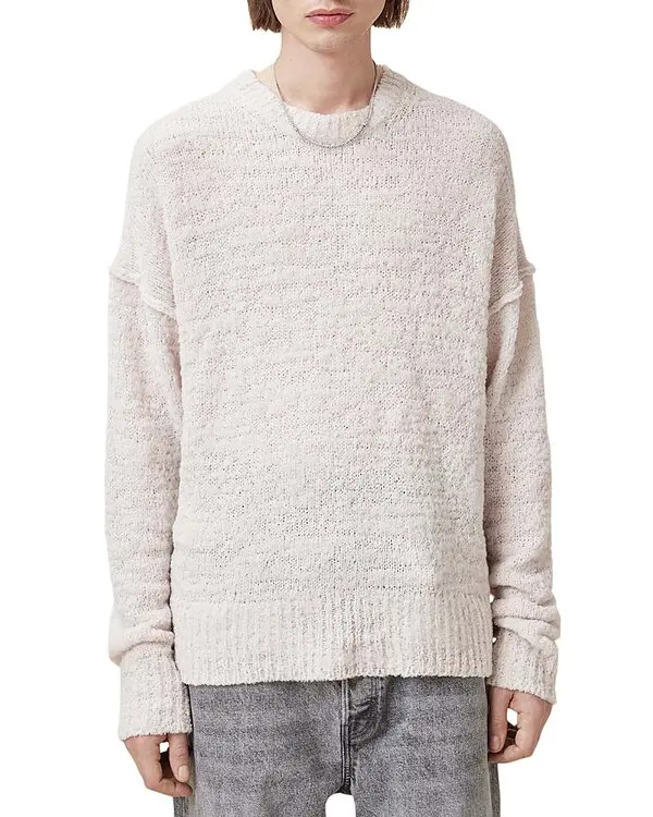 All Saints Chillon Oversized Fit Wool Sweater - Ecru White