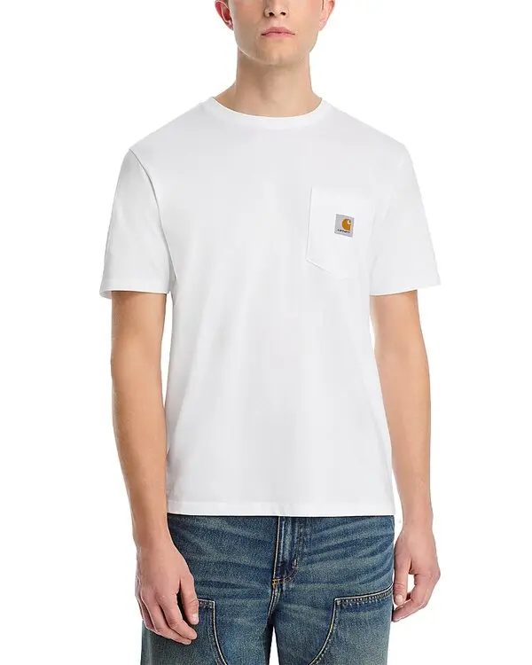 Carhartt Work In Progress Carhartt Logo Pocket Tee - White