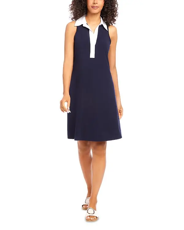 navy blue dress for baby girl Karen Kane plus Black A-line Round Neck Long Sleeve Dress 3X Made in USA main image 1