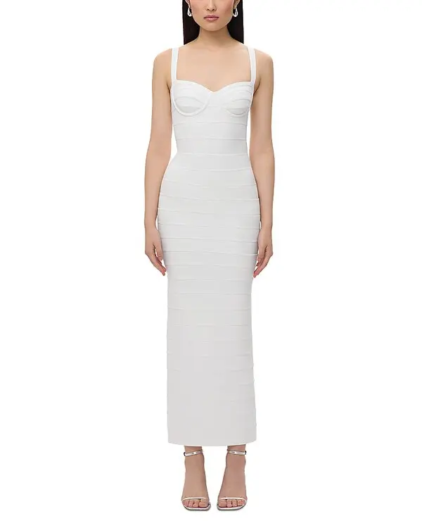 Herve Leger Bandage Bodycon Gown Sweetheart Neckline