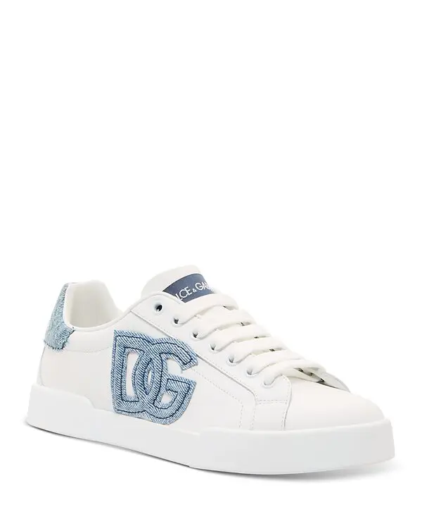 Dolce & Gabbana Low Top Sneakers - Bianco/blue