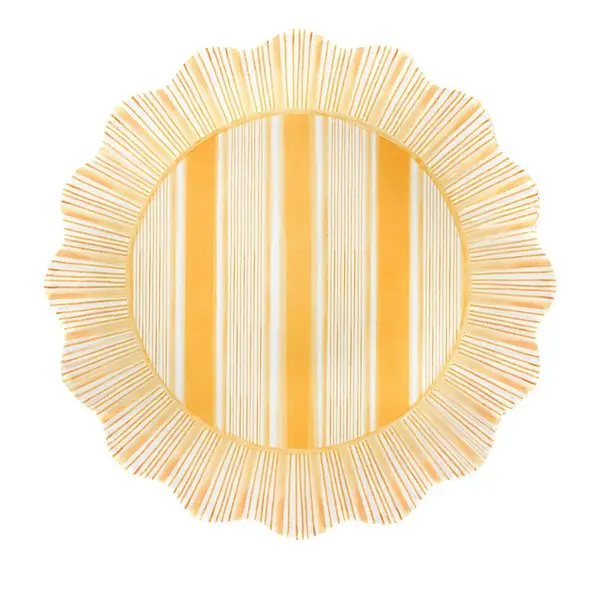 JULISKA Cabana Stripe Melamine Dessert/salad Plate, Set Of 4 - Sunshine