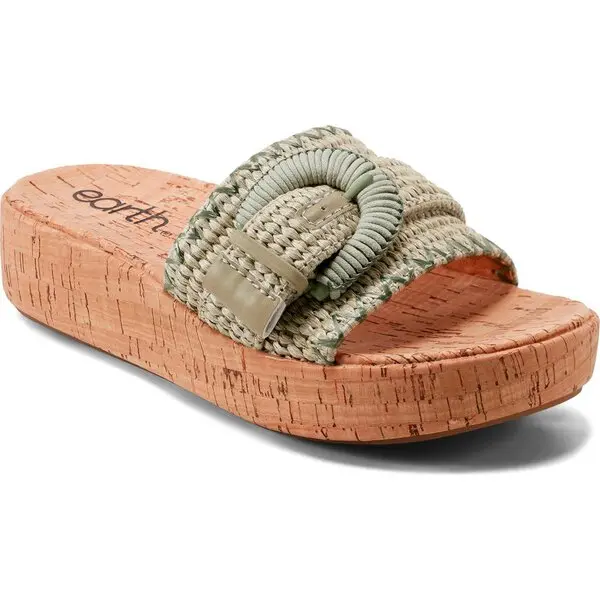 EARTH® Samsy Platform Sandal - Light Green